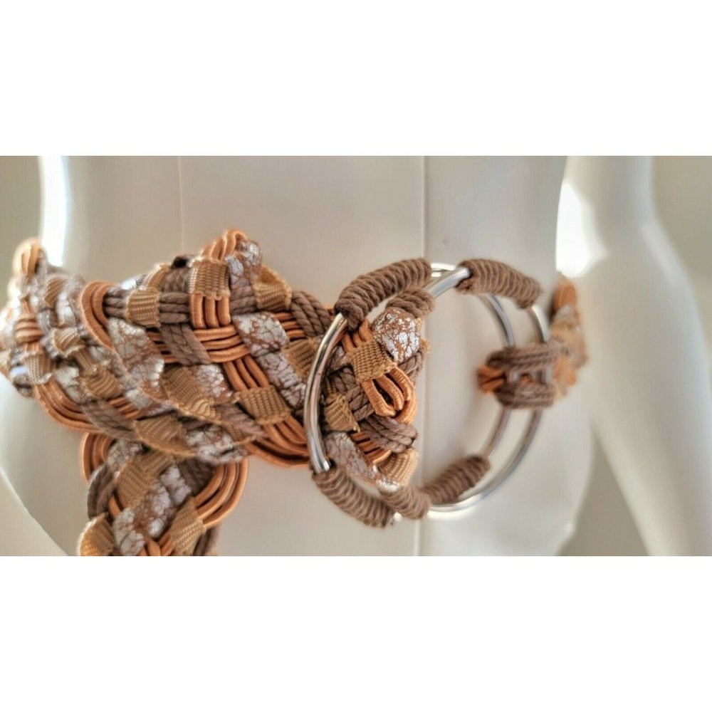 Braided Cord Rope Belt Macram Metallic Gold Silver Br… - Gem